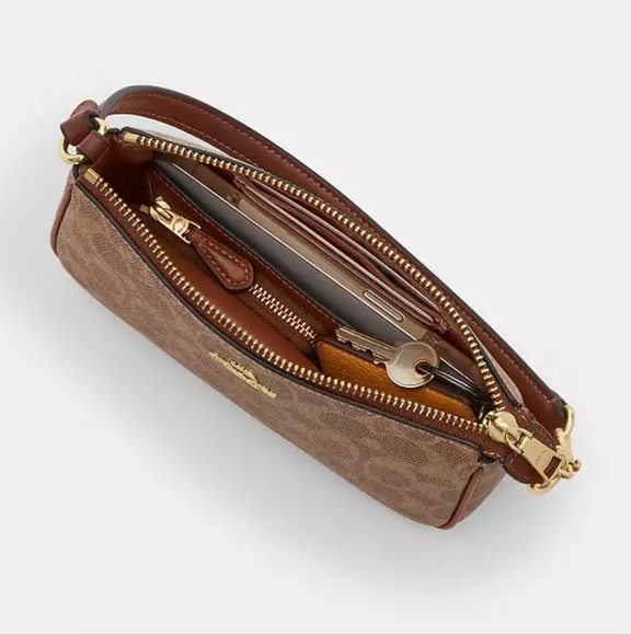 Coach | Bags | New Coach Nolita 9 In Signature Canvas In Goldtanbrown ...